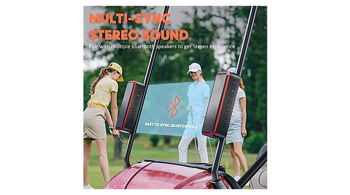 Portable Golf Speaker with Deep Bass & Waterproof Design | CHIFENCHY