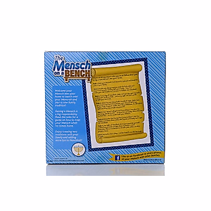 Mensch on a Bench As Seen on Shark Tank The Hanukkah Decor with Hardcover Book and Removable Bench