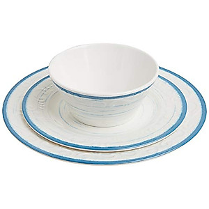 Pfaltgraff 12-Piece Melamine Dinnerware Set - Trellis Blue