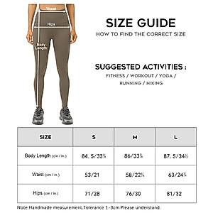 icyzone No Front Seam Workout Leggings for Women, High Waisted Compression Gym Running Yoga Pants Tummy Control (Black, L)