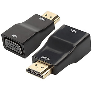 URELEGAN HDMI to VGA Adapter Converter, 1080P Male to Female Cord for Computer, Desktop, Laptop, PC, Monitor, Projector, HDTV, Chromebook, Raspberry Pi, Roku, Xbox and More