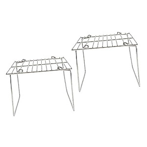 Yardwe 2 pcs mini grill gas barbecue grill portable grill outdoor grill Camping Barbecue Rack over fire camp grill Campfire Outdoor Barbecue Accessory Outdoor Barbecue Tool to rotate fold