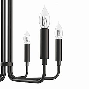 Modway Rekindle 6-Light Chandelier in Black