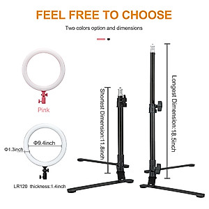 Godox LR120 12" LED Ring Light with Desktop Stand & Phone Holder,3000K-6000K Dimmable Selfie Ring Light,USB Powered Conference Light for Vlogs,YouTube,TikTok,Live Stream,Makeup,Photography (Black)