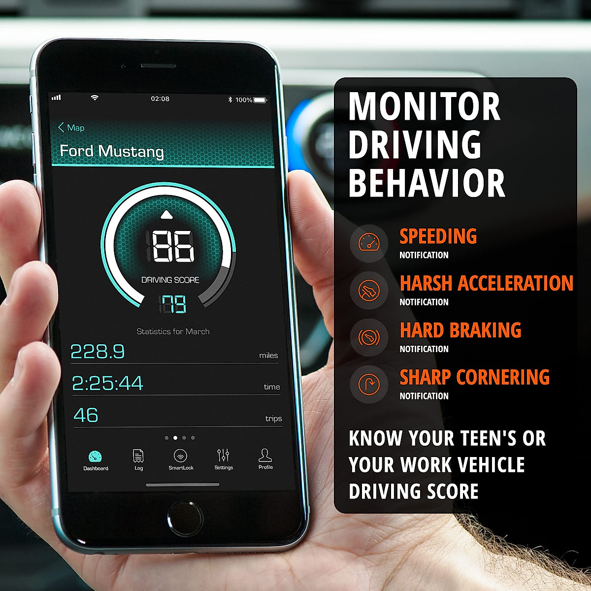 CARLOCK Anti Theft Car Device - Real Time 4G Car Tracker & Car Alarm System. Comes with Device & Phone App. Tracks Your Car in Real Time & Notifies You Immediately of Suspicious Behavior.OBD Plug&Play