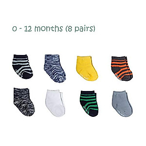 Little Me Boys' Stripes, Space Dyes & Solids, Multi, 0-12/12-24 Months