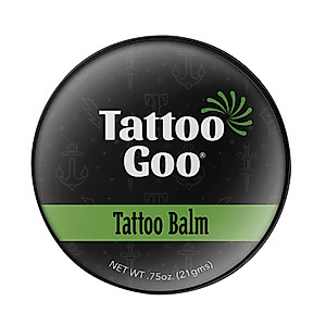 Tattoo Goo Original Aftercare Balm, Natural Tattoo Balm with Beeswax and Cocoa Butter, Soothing Ointment and Brightening Care, .75 oz; Packaging May Vary