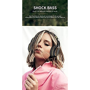 Portable Wireless Headphones - Foldable Lightweight Over-Ear Headphones, Ergonomically Designed Bluetooth Headphones, Soft and Comfortable for Office, School, Travel, Sports