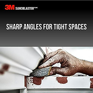 3M 9566 SandBlaster Dual Sanding Sponge 320-Grit + Gold, Angle Grinder