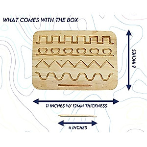 Reversible Prewriting/Shapes Tracing Board - Learning for Toddlers - Wooden Shapes - Shapes Tracing for Toddlers - Montessori Letters - Montessori Toys for 3 Year Old 4 5 6 - Preschool Classroom Toys