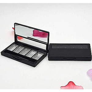 DNHCLL Five Grid Boxes with A Skylight Diy Lipstick Tray Homemade Eye Shadow Empty Boxes for Women Girls To Use Makeup