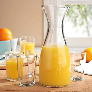 Glaver's Juice Glasses 7 OZ. Drinking Glassware Set of 4 Modern Tumbler Beverage Ice Tea Glass Cups - Uses for Juice, Water, Beer, Whiskey, Cocktails. Dishwasher Safe