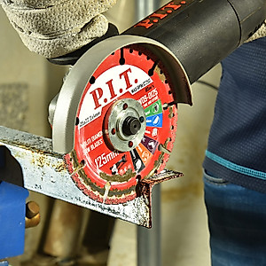 P.I.T. 3Pack 4 1/2 Inch Cut Off Wheel for Wood/Metal/Marble/Plastic-7/8 Inch Arbor Angle Grinder Cutting Disc 4.5 Inch- Tungsten Carbide - 115 mm