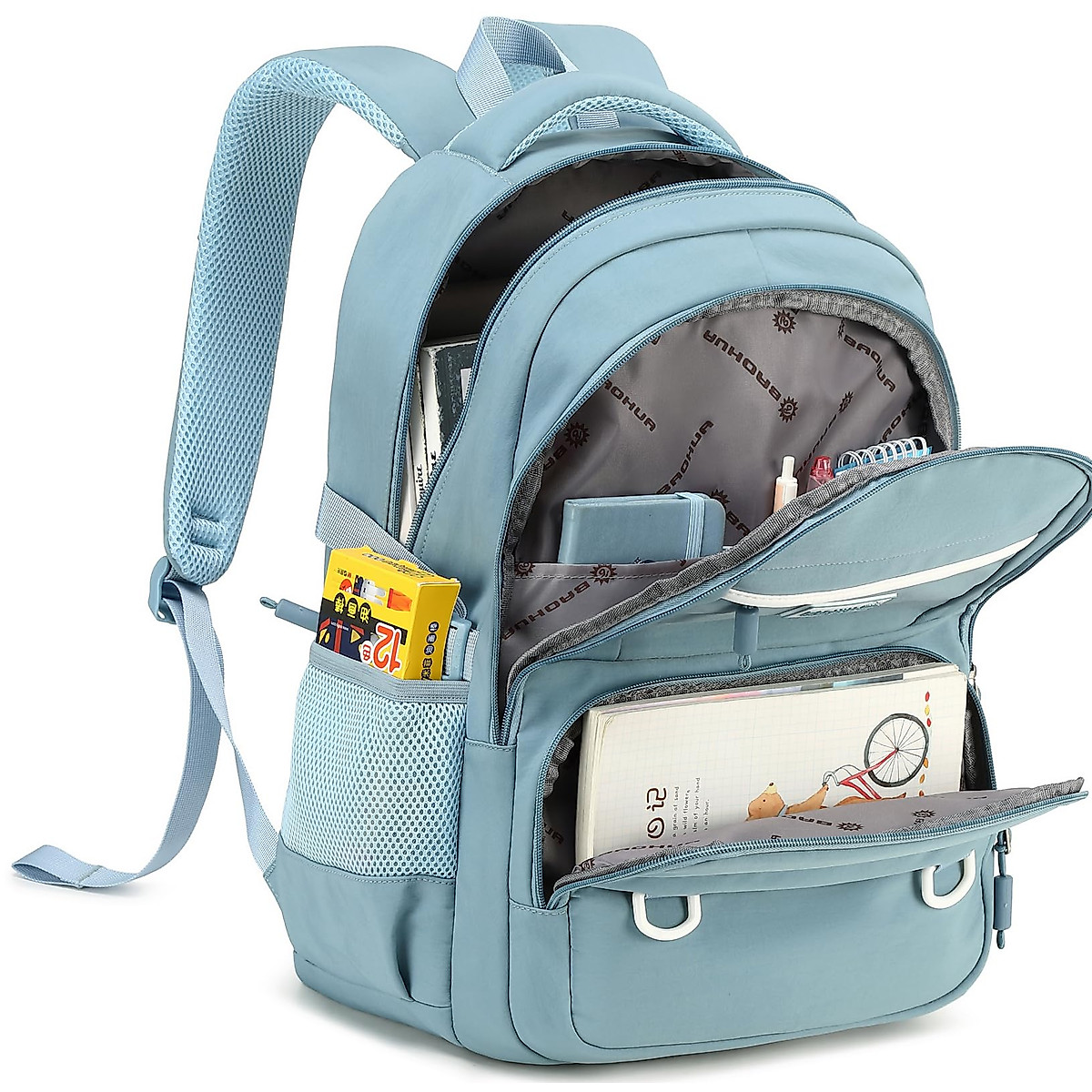 CAMTOP Laptop Backpack 15.6 Inch College Middle School BookBag Travel Backpacks Casual Daypacks (17 Inch,Black)