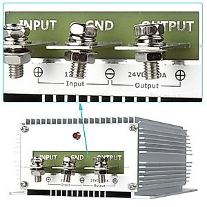 uxcell Voltage Converter Regulator DC/DC DC 12V Step-up to DC 24V 30A 720W Truck Power Boost Transformer