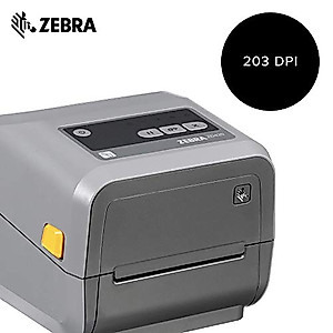 Zebra - ZD420c-Ribbon-Cartridge Desktop Printer for Labels and Barcodes - Print Width 4 in - 203 dpi - Interface: Wifi, Bluetooth, USB - ZD42042-C01W01EZ (Renewed)