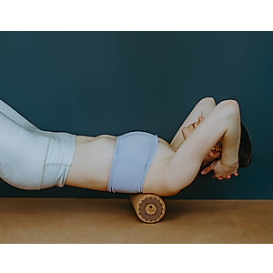 Yoga Design LAB | The Cork Roller | Release Tight Muscles, Improve Circulation, Decrease Soreness, Massages Tissue | Ideal for All Areas of The Body arms, Legs, Back | Travel Friendly (Mandala Tonal)