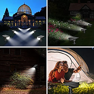 NBTORCH LED Solar Spot Lights Outdoor, IPX7 Waterproof Solar Landscape Lights, Garden Lights, Solar Powered Outdoor Lights for Yard Walkway Driveway Porch (2 Pack, Cold White)