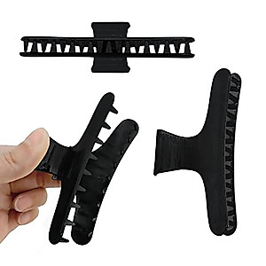 Kitsch Butterfly Clamp for Hair Sectioning - Hair Clips for Women | Hair Claw Clips for Thick and Thin Hair | Hair Accessories for Girls & Teens, 6pcs (Black)