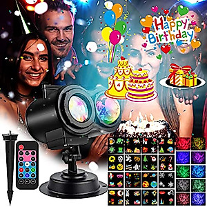 Christmas Projector Lights Outdoor, LED Holiday Projector Night Lights Waterproof with Remote Control & Timer for Christmas, Halloween, Party, Yard Garden Decorations