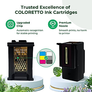COLORETTO Remanufactured Printer Ink Cartridge Replacement for Canon Pg-245Xl Cl-246Xl PG-243 CL-244 to use with Canon PIXMA MX492 MX490 IP2820 MG2420 mg2522 TS3122 (1 Black+1 Color) Combo Pack