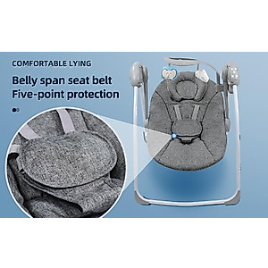 Vannetgo Comfort Portable Swing,Comfort Baby Rocking Chair with Soothing Music，Foldable,Bionic Design, Baby Rests Peacefully (25142)