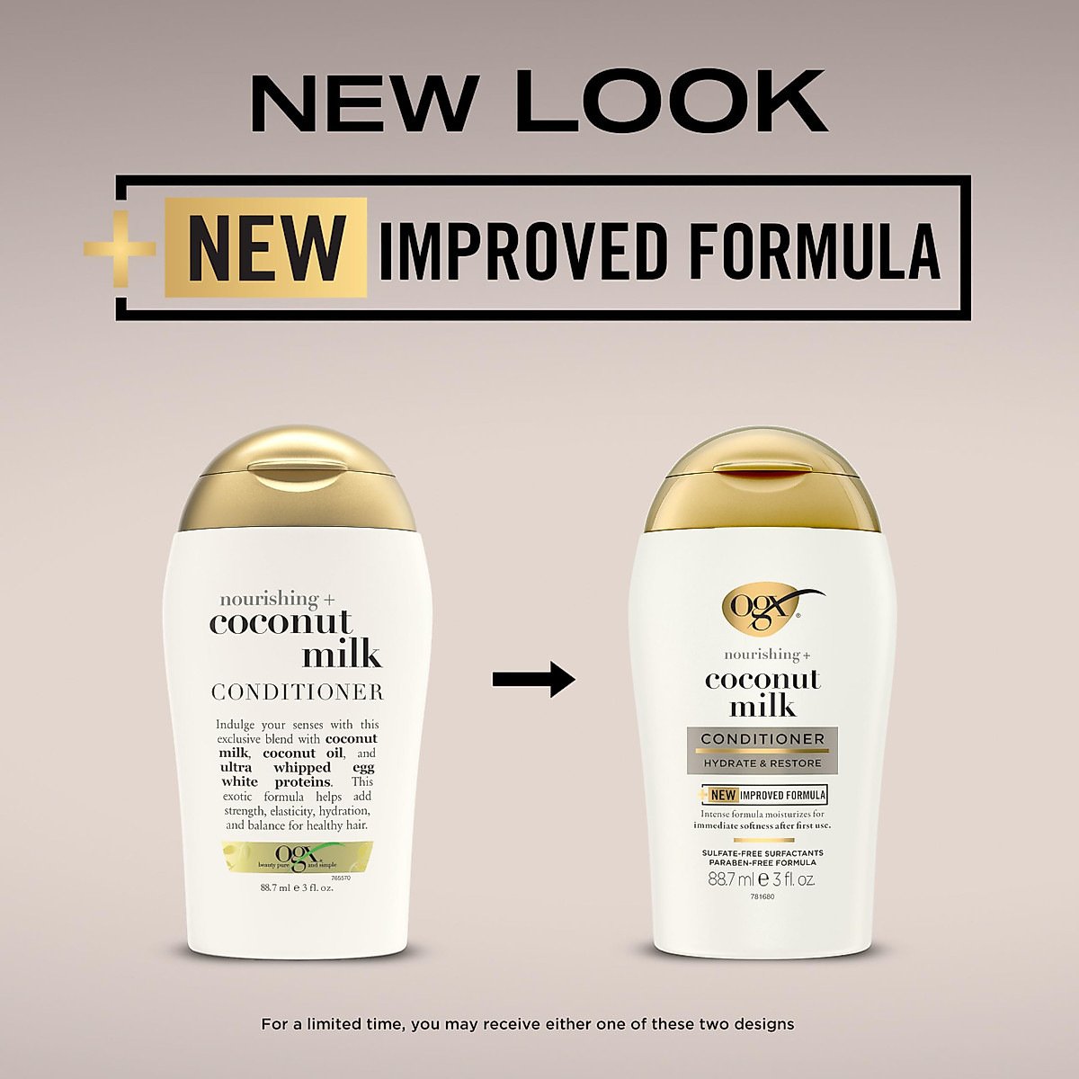 OGX Nourishing + Coconut Milk Moisturizing Conditioner, Hydrating & Restoring Conditioner Moisturizes for Soft Hair After the First Use, Travel Size, TSA-Compliant, 3 fl. oz