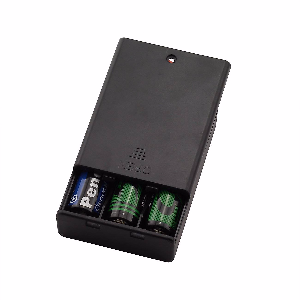 Onwon 6 Pieces 3 Slots x 1.5V AA Battery Case Holder Battery Spring Clip Storage Box Wire Leads with On/Off Switch