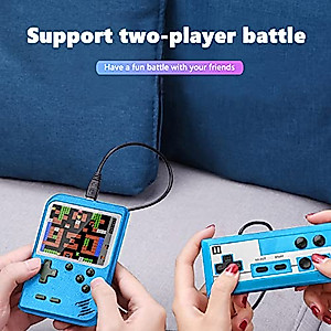Ormosiat Retro Mini 500 Non-Repeating Classic FC Games Portable Video Handheld Game Console.3.0-inch Screen.1020mAh (500_Blue)