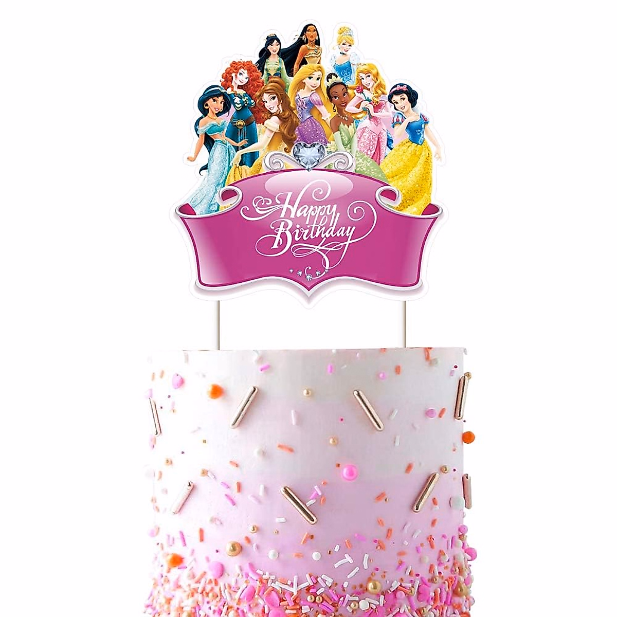 1 Pcs Priness Cake Topper Birthday Decorations for Princess Set Birthday Party Supplies Decor