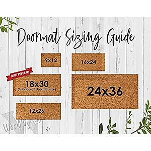 Botanical Pesonalized Family Name Door Mat | Wedding Gift | Last Name Custom Doormat | Premium Quality, Thick 100% Coir Coconut Husk Front & Made in the USA - Doormat