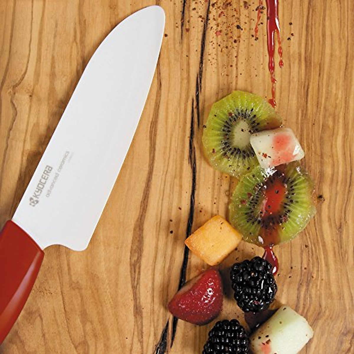 Kyocera 610446-FK-3PC-WHRD 3Piece Advanced Ceramic Revolution Series Knife Set, Blade Sizes: 5.5", 4.5", 3", Red