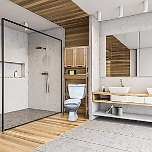 EVIDECO Mahe Free Standing Over The Toilet Space Saver Cabinet Bamboo