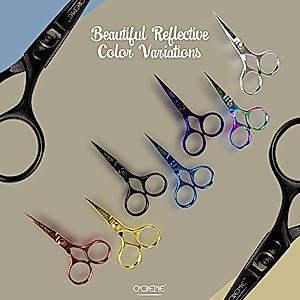 O'Creme Super Sharp Chef Scissors All Stainless Steel Snips Garnishing Tool (Rose Gold)