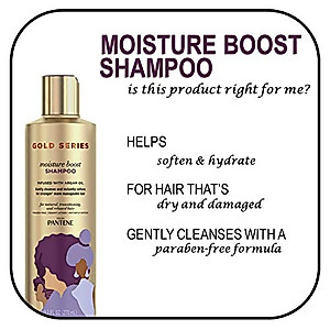 Pantene ProV Gold Series Boost, Moisture Shampoo, 9.1 Fl Oz