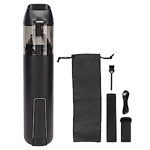 Aqur2020 Car Vacuum Cleaner, Vacuum Cleaner 69000rpm 15000Pa 2 Levels Paper Cleaning Mode (Black)