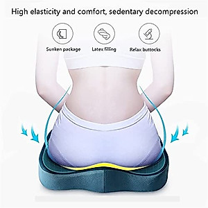 BUZZNN Memory Foam Seat Cushion for Office Chairs - Ergonomic Chair Cushion for Car Seat - Comfort Computer Chair Cushion - Sciatica Pillow for Sitting