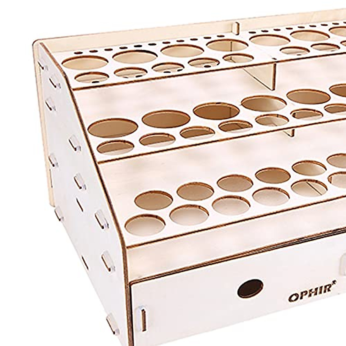 DYRABREST 2 Drawers Paint Rack Stand Pigment Ink Bottle Paints Tool Storage with Cabinet Holder Organizer, Detachable Assembly 80-hole paint rack + Manual