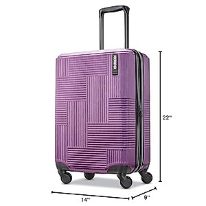 American Tourister Stratum XLT Expandable Hardside Luggage with Spinner Wheels, Power Plum, Carry-On 21-Inch