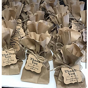 Takeout Essentials 1 Lb Mini Small Kraft Brown Paper Bag 6.87" x 3.5" x 2.37" (100 Count)