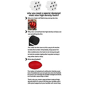 Koelin Cup Turner Foam - 4 Pieces Cup Turner Accessories fit 20 30 oz Tumbler for 1.05 inch PVC Pipe High Density Foam The Partner for Cup Spinner Machine 3/4 inch Wand