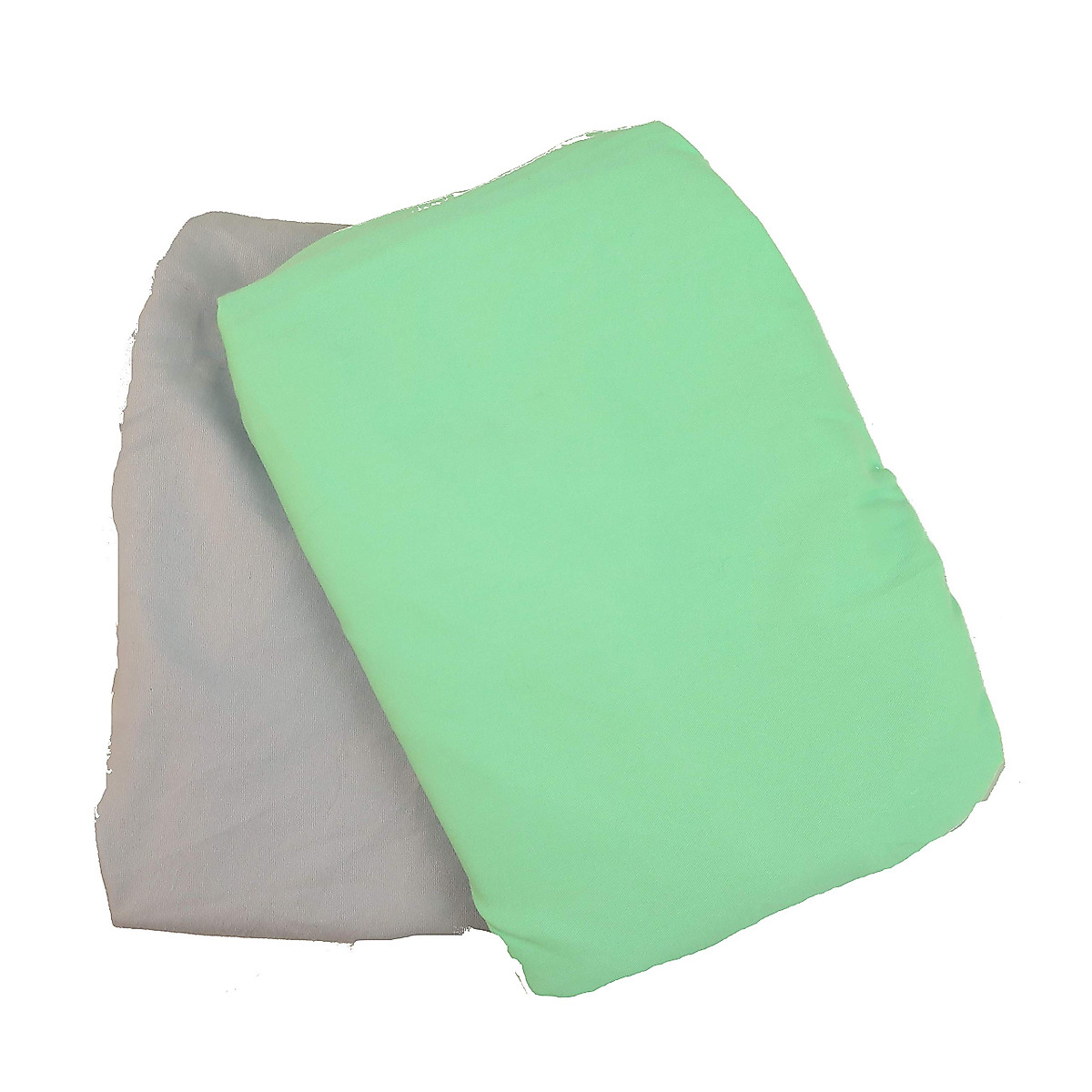 Baby Bassinet Sheets for the Chicco Lullago & Ingenuity Foldaway Rocking Bassinets 32x19 | Set of 2 (Green/Gray) | Portable Travel Bassinet | Durable and Made to Last | 100% Woven Cotton