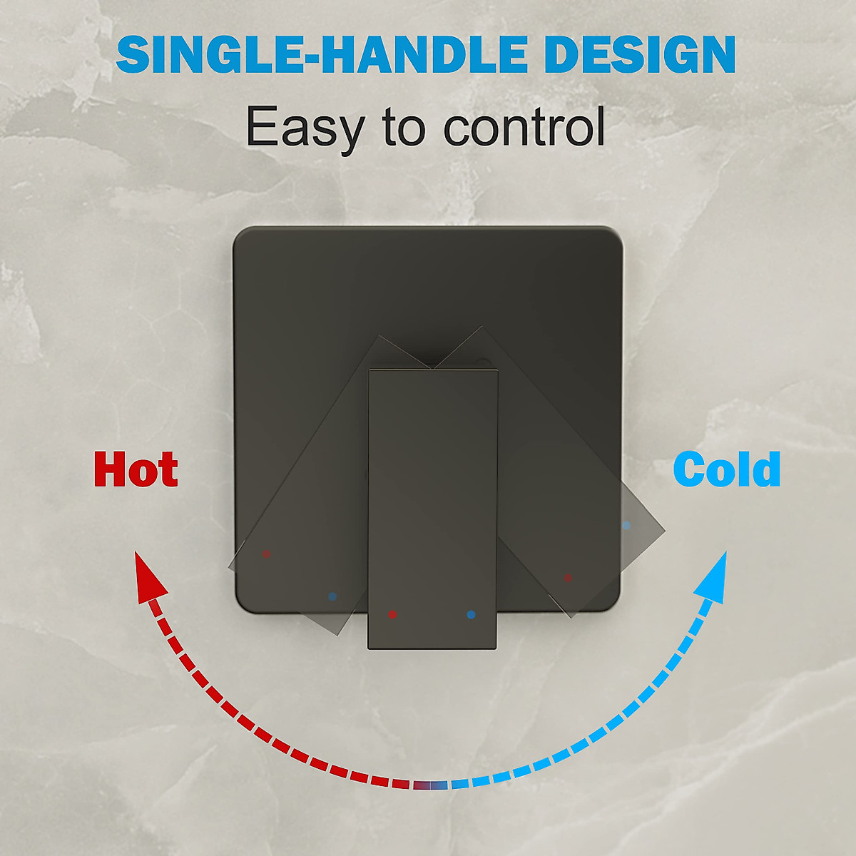 Holispa Shower Faucet Set, Black Tub Shower Faucet with 8-Inch Rainfall Shower Head and Tub Spout, Shower Tub Faucet Set Complete (Included Shower Valve), Tub Shower Trim Kit, Matte Black