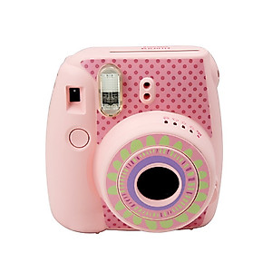 FoRapid Creative Fujifilm Mini 9/ Mini 8 Camera Decorative Body Sticker/Camera Decor Sticker Decals Compatible with Fujifilm Mini 9/8/8+ Camera - Sunflower/Pink Brown Dots