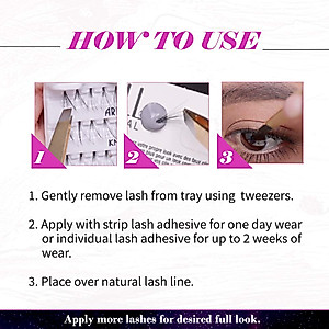 Ardell Double Up Individual Lashes, Customizable DIY Lash Clusters, Reusable False Eyelashes, Eyelash Extensions, 4 Pack
