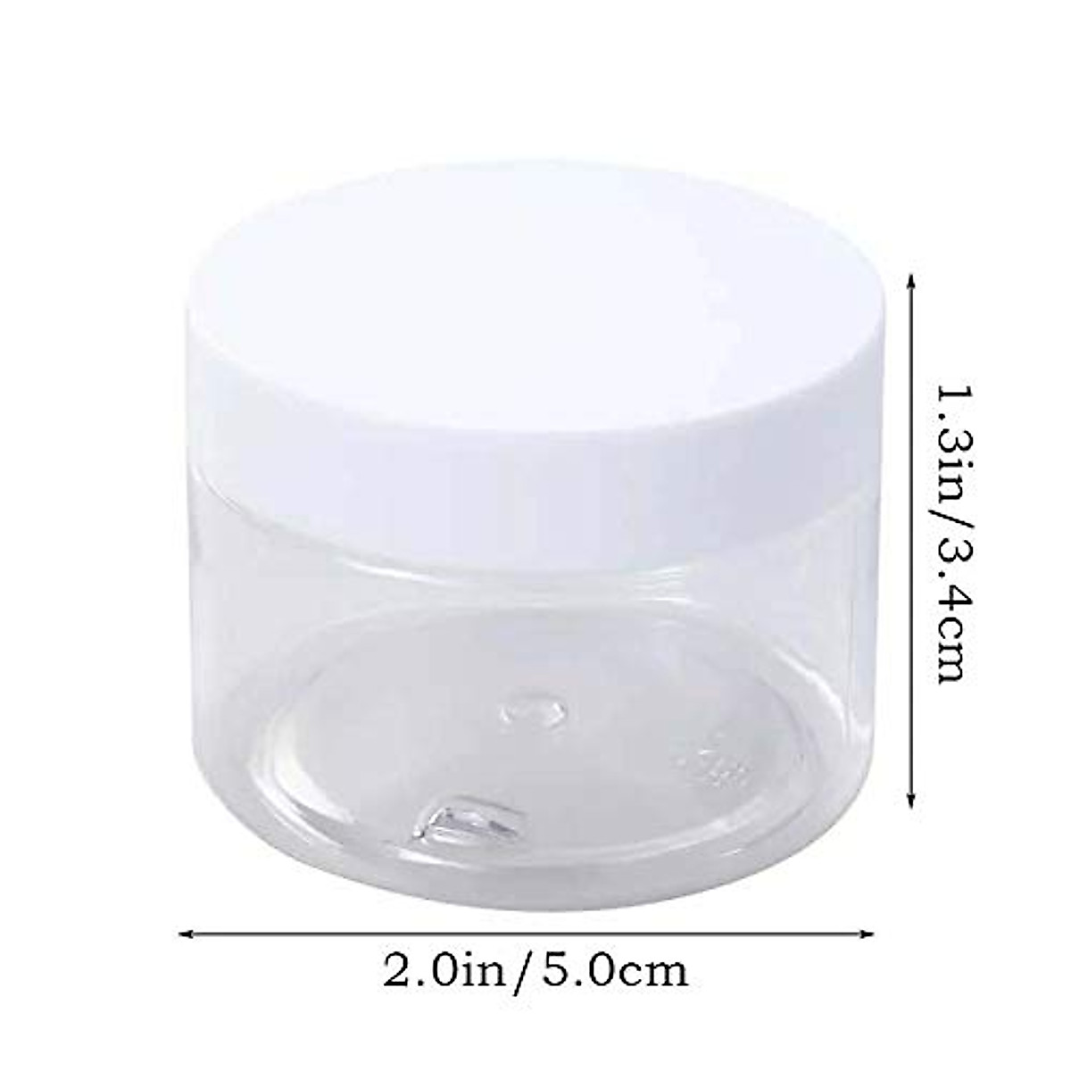 24 Pcs 1oz Plastic Cosmetic Jars,Round Leak Proof Clear Container with Lid,Wide-Mouth Refillable Small Storage Containers for Slime,Cosmetic,Lotion,Candy,Craft
