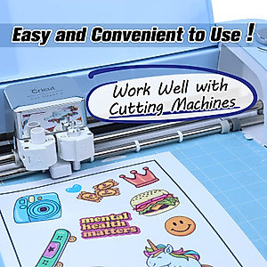 Koala 100 Sheets Sticker Paper Matte White, 8.5x11 Inch Printable Full Sheet Label Paper for Inkjet Printers