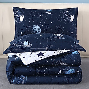 Mengersi Cow Print Comforter Set Queen Bed in a Bag 7 Pieces- Black White Comforter Sets Queen Size, Milk Cow Reversible Plaid Grid Western Bedding Set with Bed Sheets,Fitted Sheet,Flat Sheet