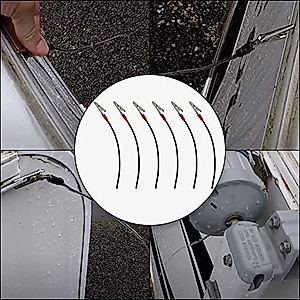 scottchen PRO RV Rain Gutter Spout Extender Trailer Camper Rain Diverter Hack Extended 7.5in Reduce Dirty and Black Streaks 6pack(Black/Red)