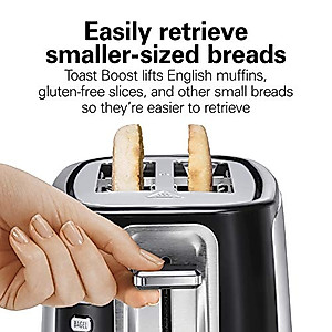 Hamilton Beach 22820 Toaster with Bagel and Defrost Settings, Boost, Auto-Shutoff and Cancel Button Wide Slot, 2 Slice, Sure Toast